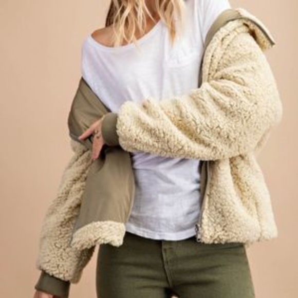 Jackets & Coats | Nwt Reversible Teddy Bomber Jacket | Poshmark